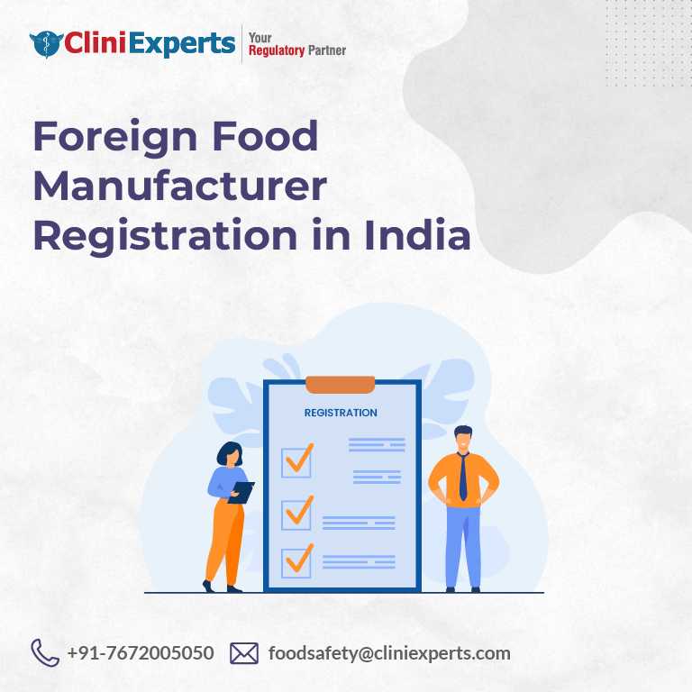 Foreign Food Manufacturer Registration in India